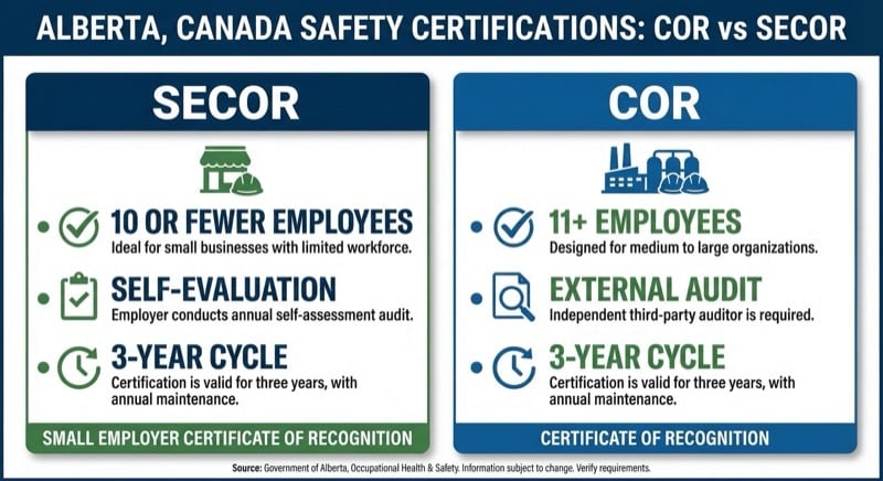 SECOR Certification Alberta: Cost & Steps